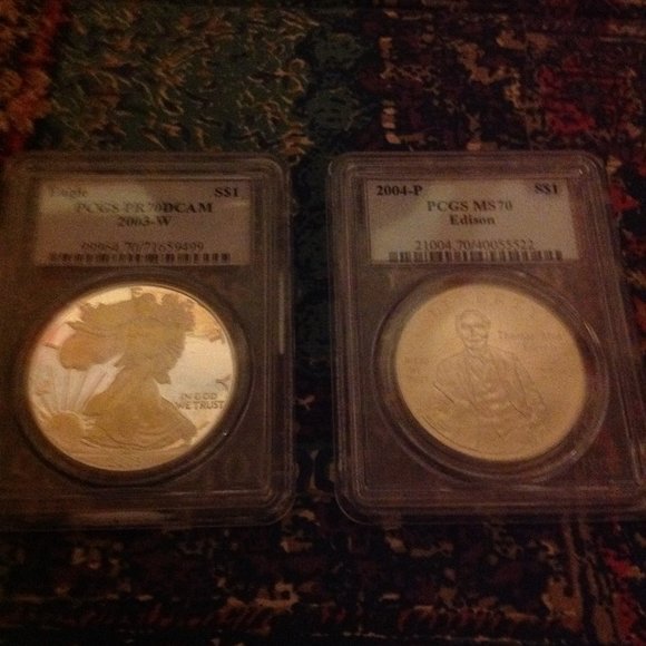 US Mint - PCGS | Other | 2 Pcgs Graded Coins Proof 70 Deep Cameo Or ...